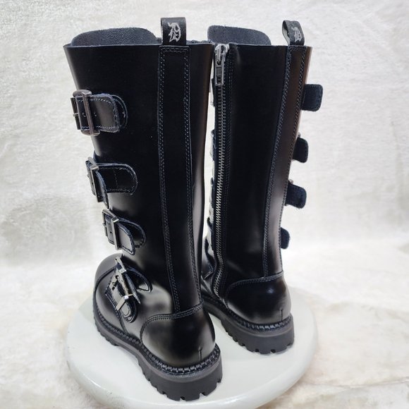 Demonia | Shoes | Demonia Riot8bk 18 Eyelet Unisex Steel Toe Knee Boot ...